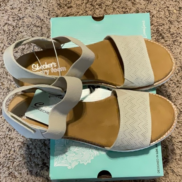 Skechers | Shoes | Skechers Nib New In Box Desert Kiss Wedge Sandals ...